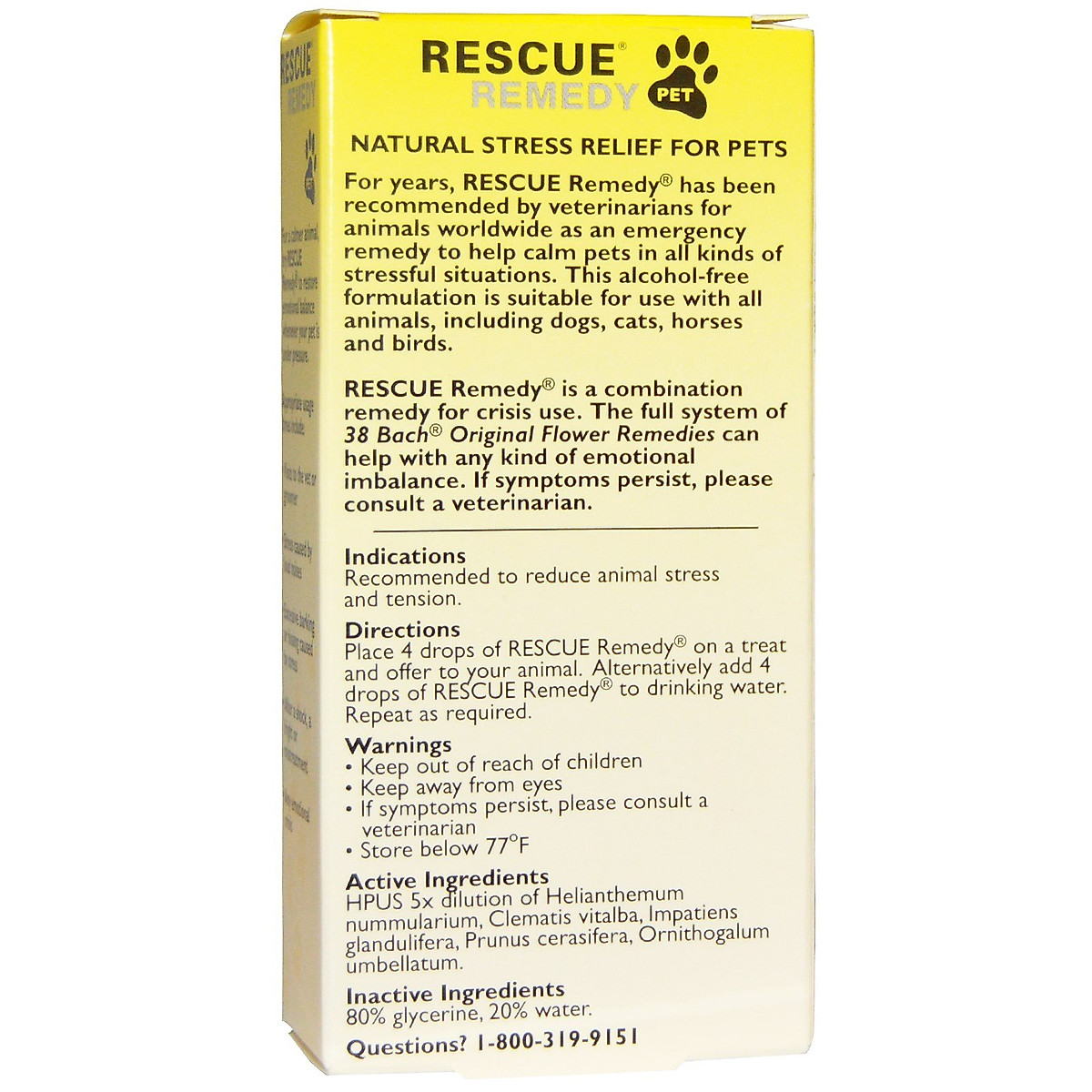 Bach rescue remedy pet, 20ML,0.7 Fl Oz (Pack of 1)