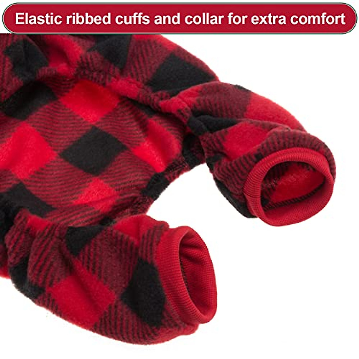 SCENEREAL Dog Pajamas for Small to Large Dogs Soft Pet Sweater Clothes Warm Puppy Onesie Outfits for Doggie Winter Christmas - Dog Jammies Pjs