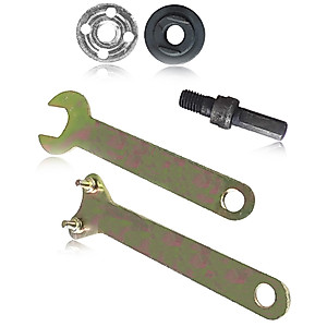 Hyamass 5 in 1 Electric Drill Conversion Angle Grinder Adapter Connecting Rod Kit with Wrench Variable Shaft Coupler Converter Tool,10mm Arbor Mandrel Adapter,Adapter Set for Most Small Angle Grinder