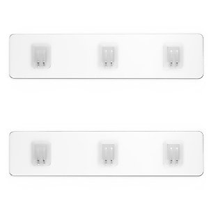 NESOMI Shower Organizer Adhesive 2 Pack Shower Caddy Adhesive Replacement, Strong Hooks Shower Adhesive Strips, No Drilling for Bathroom Shower Storage Shelves and Kitchen Racks