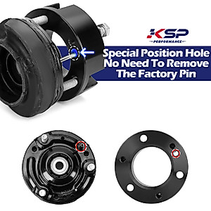 KSP Ranger Leveling Lift Kits, 2.5inch Front Strut Spacer Compatible with Ranger 2WD 4WD 2019-2022, Forged Aircraft Aluminum Suspension Level Kits Raise 2.5" on Pickup with 255/265/285 Tires