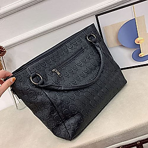 DDQYYSPP Handbags and Purses for Women Leather Shoulder Bag Skull Print Satchel Fashion Top-Handle Tote Ladies Wallet