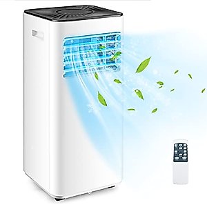 PETSITE Portable Air Conditioner 10000 BTU, 3 in 1 AC Cooling Unit with Air Cooler, Fan & Dehumidifier, LED Display & Remote Control, Cools up to 350 sq.ft