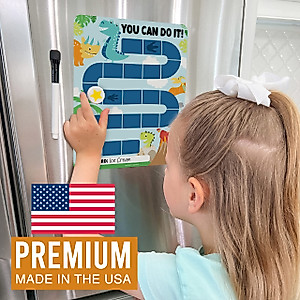 Dinosaur Reward Chart for Kids Behavior Chart for Home - Kids Reward Chart Magnetic Responsibility Chart for Kids, Toddler Reward Chart for Toddlers 2-4 Years, Good Behavior Chart for Kids at Home
