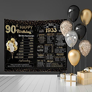 Yomaisky 90th Birthday Gifts for Women Men 1933 90th Birthday Blanket Gift for Mom Dad Grandparents 90 Year Old Birthday Gift Idea for Grandparents 90th Birthday Decorations Blanket 60x50Inch