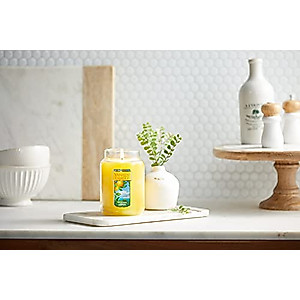 Yankee Candle Sicilian Lemon Scented Classic 22oz Large Jar Single Wick Candle, Over 110 Hours of Burn Time, Perfect for Home Decor, Parties, and Gifts (Pack of 2)