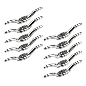 Meprotal 10pcs Blinds Cord Cleats, Metal Blind Cord Safety Rope Cleat Holder with Screws for Window Blinds Roman Shade Curtains Sun Shades Ropes