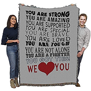 Pure Country Weavers You are Strong You Got This Blanket - Gift Tapestry Throw Woven from Cotton - Made in The USA (72x54)