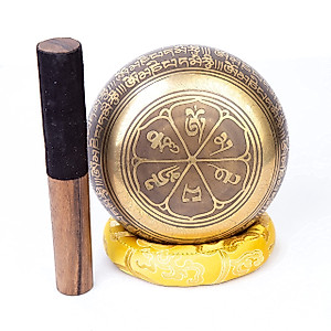 Large Singing Bowl and Tingsha Cymbals Bells Combo