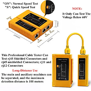 Gaobige rj45 Crimp Tool Kit, Pass Through Cat7 Cat6A Cat6 Cat5e Cat5 rj45 Crimping Tool with 10PCS Cat7 Shielded Connectors 10PCS Covers 20PCS Cat6 Pass Through Connectors 20PCS Covers Network Tester