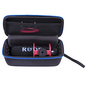 CASEMATIX Travel Case Compatible with Rode VideoMic Go Camera Microphone, 3.5mm Patch Cable and Accessories, Travel Case Only