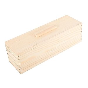 HAKIDZEL toast mold unfinished treasure chest wood bread container kitchen loaf pan nonstick bread pan wood bread bin soap container toast DIY baking mold wooden with cover baking tools