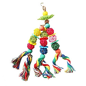 Johoxton Parrot Toys Bird Toys for Parrots Parakeet Toys Bird Toys Parrot Cage Accessories Parrot Toys for Large Birds Medium Parrots Conure Toys Budgie Toys Cockatiels Toys (Pattern 1)