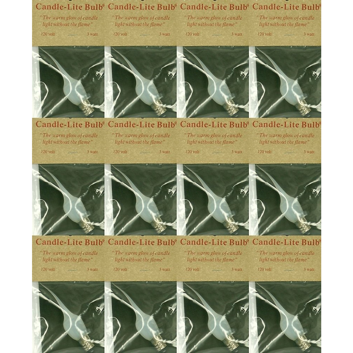 CTW 3640921 Candle-Lite Bulb 3 Watt, Set of 12, 1-inch Diameter