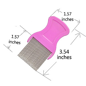 8 Pieces Comb Include 4 Pieces Hair Comb Double Sided, 4 Pieces Removing Dandruff Flakes with Metal Teeth
