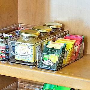 Youngever 2 Pack Plastic Tea Packet Organizers, Tea Bag Holder, Tea Bag Storage, 8.5" x 3" x 2"