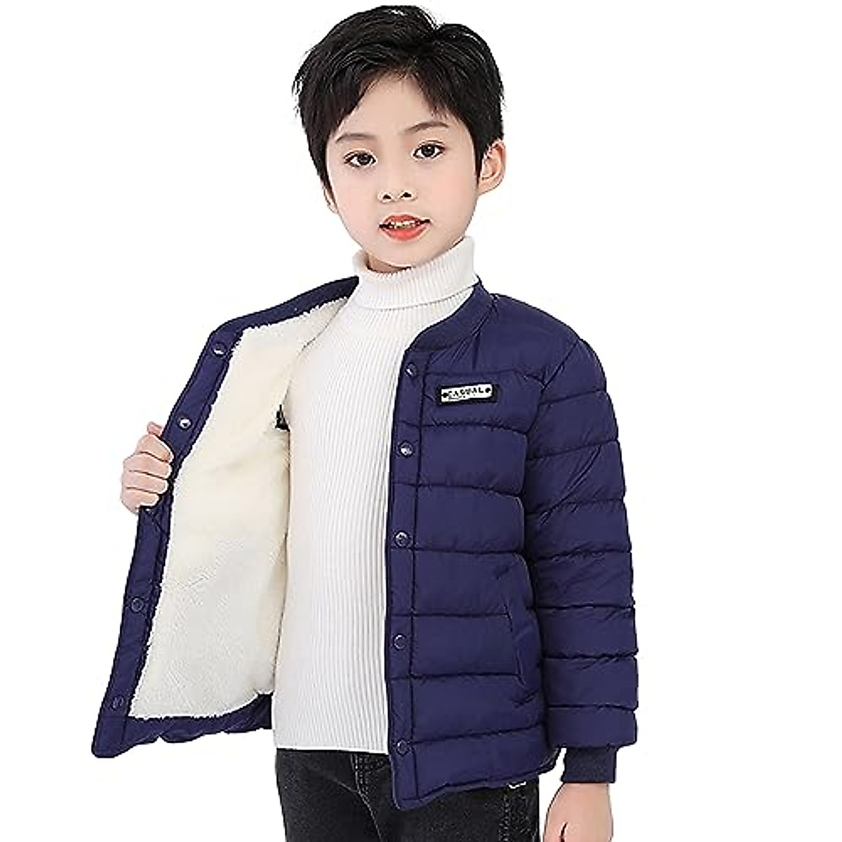 Boys Girls Winter Outwear Coats, Kids Warm Outfits Insulated Quilted Bubble Puffer Windbreaker Snowsuit Clothing