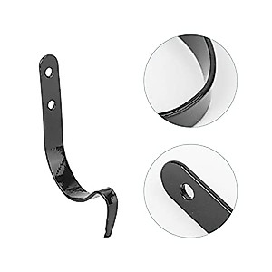 8PCS Iron Wall Hooks J- Shape Lantern Bracket Plant Hanger Bracket Rustic Farmhouse Wall Hooks for Hanging Coats Mason Jar Sconces Bird Feeder 58mm