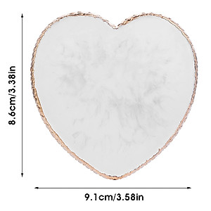 Resin Nail Art Palette Nail Mixing Palette Polish Color Mixing Plate Golden Edge Nail Holder Display Board Heart Shape Cosmetic Mixing Tools