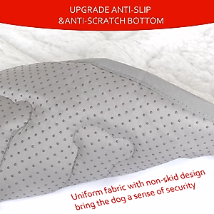 Dog Bed Crate Mat(30" X 19"), Soft Plush Dog Bed Pad Machine Washable Crate Pad, Dog Sleeping Mat with Anti Slip Bottom