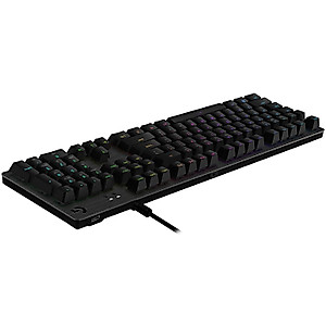 Logitech G512 Carbon LIGHTSYNC RGB Mechanical Gaming Keyboard with GX Brown switches - Tactile (Renewed)
