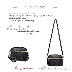 FSD.WG Women's Leather Crossbody Bag Lightweight Shoulder Bag and Stylish Clutch Bag Large Capacity Durable Gift for Ladies