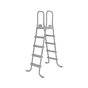 Bestway Power Steel 31' 4" x 16' x 52" Rectangular Metal Frame Above Ground Swimming Pool Set with 2,200 GPH Filter Pump, Ladder, and Pool Cover