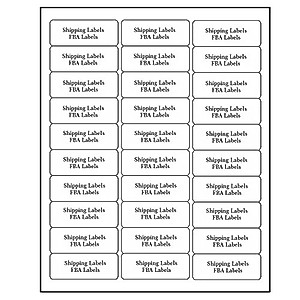 SJPACK 30-up Labels 3000 Stickers 100 Sheets 2.625 x 1 FBA Address Labels White Mailing Labels For Laser and Injet Printers