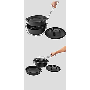 camping moon CAMPINGMOON 11 inch Anti-Scald Stainless Steel Barbecue Cooking Grill Grate Lifter S200