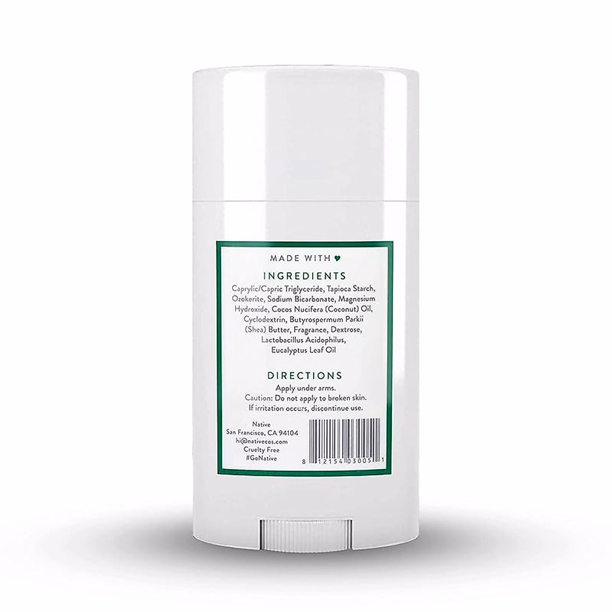 Native Deodorant Contains Naturally Derived Ingredients, 72 Hour Odor Control | Deodorant for Women and Men, Aluminum Free with Baking Soda, Coconut Oil and Shea Butter | Eucalyptus & Mint