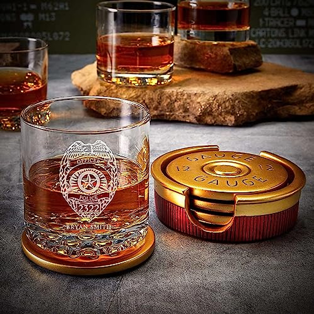 HomeWetBar Correctional Officer Badge Personalized Buckman Glass Corrections Officer Gift