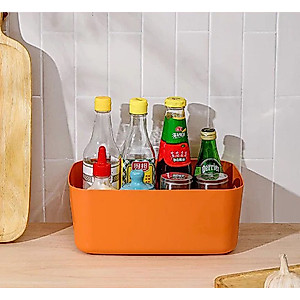 Feisco Set of 6 Cabinet Organizer,Durable and Stylish Storage Basket Storage Bin for Organizing Your Cabinet Kitchen Bathroom Desktop