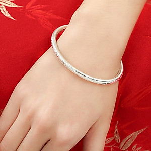 Women's 999 Solid Sterling Silver Bracelets, Sterling Silver