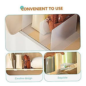 Levemolo 4pcs Partition Plate Closet Shelf Separators Adjustable Shelves Shelving Clothes Divider Book Shelf Dividers Compartment Storage Partition Closet Divider Clear Shelf Transparent Pp