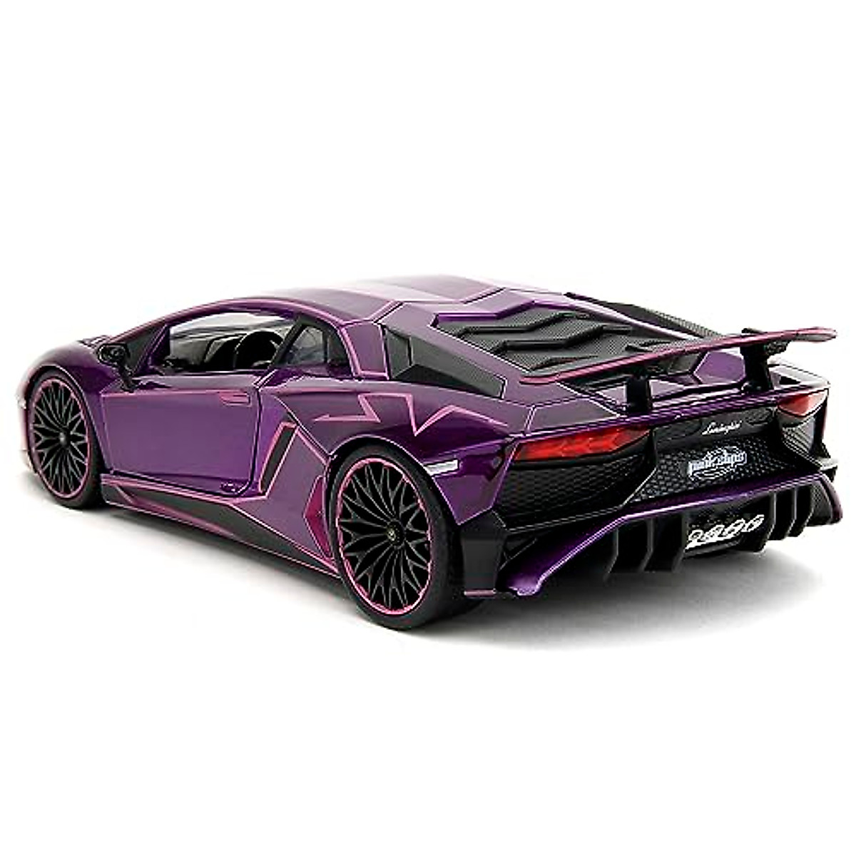 Lambo SV Candy Purple with Pink Graphics Pink Slips Series 1/24 Diecast Model Car by Jada 34656
