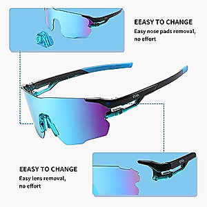 EYFA Sports Baseball Polarized Sunglasses, UV400 Protection Sun Glasses For Kids Men Women Youth Cool Polarized Sunglasses (sky blue)