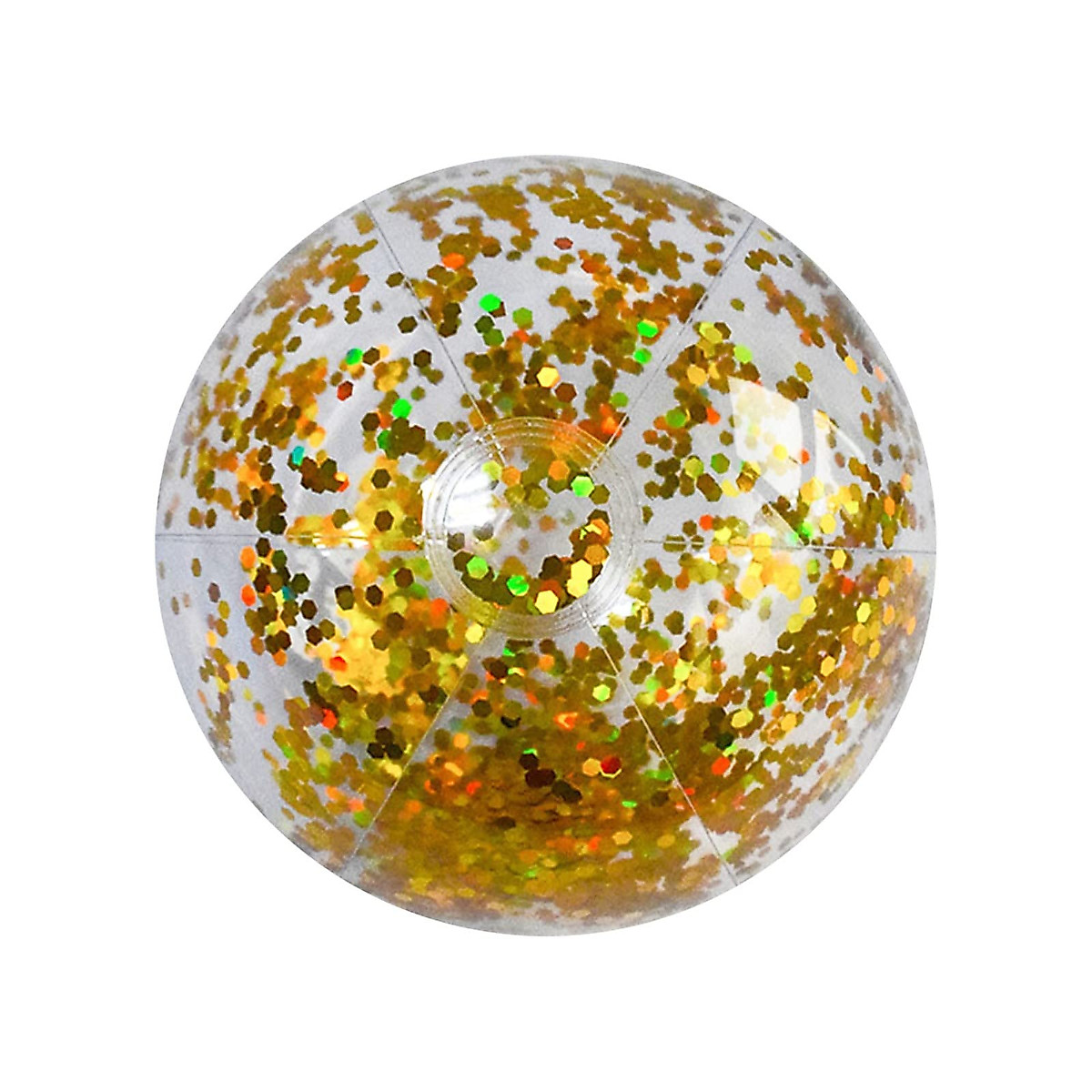 Utoimkio 16 Inch Giant Inflatable Beach Ball Swimming Pool Ball, Bling Bling Glitter Sparkle Sequin Beach Floatable Balls for Summer Holiday Parties Favors, Outdoor Water Fun Toys (Color E)