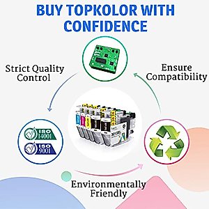 Topkolor Compatible Ink Cartridges Replacement for LC3013 LC3011 LC 3013 3011 LC-3013 LC-3011 High Yield for MFC-J491DW MFC-J895DW MFC-J690DW MFC-J497DW Printer, 8 Pack… (10pack)