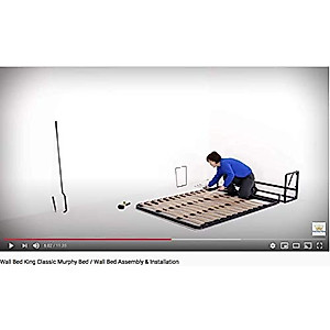 Wallbedking Vertical Wall beds (Classic Murphy Bed, Pull-Out Bed, Foldaway Bed, Hidden Bed) (Queen Wall Bed Kit (60" x 80"))