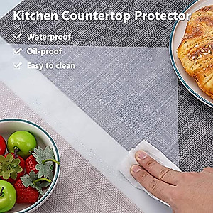 Gartful 2Pcs Extra Large Silicone Mats for Countertop, 28" by 20" Multipurpose Mat, Counter Table Protector, Desk Saver Pad, Placemat Nonstick Nonskid Heat-Resistant Pad, Translucent