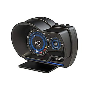 Heads Up Display, iKiKin Heads Up Display for Car HUD Display OBD2 GPS Dual System for All Cars, Shows Speed RPM Voltage Alarm etc.
