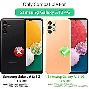 LeYi for Samsung A13 4G Case (Not Fit A13 5G), Galaxy A13 4G Case with [2 Pack] Tempered Glass Screen Protectors, [Military-Grade] Magnetic Ring Kickstand Phone Case for Samsung Galaxy A13 4G, Black