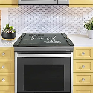 Gas Stove Burner Covers with Handles,LEKUAIJIA Electric Stove Burner Covers Made of Extra Thick Pine Wood, Handcrafted Cookware.