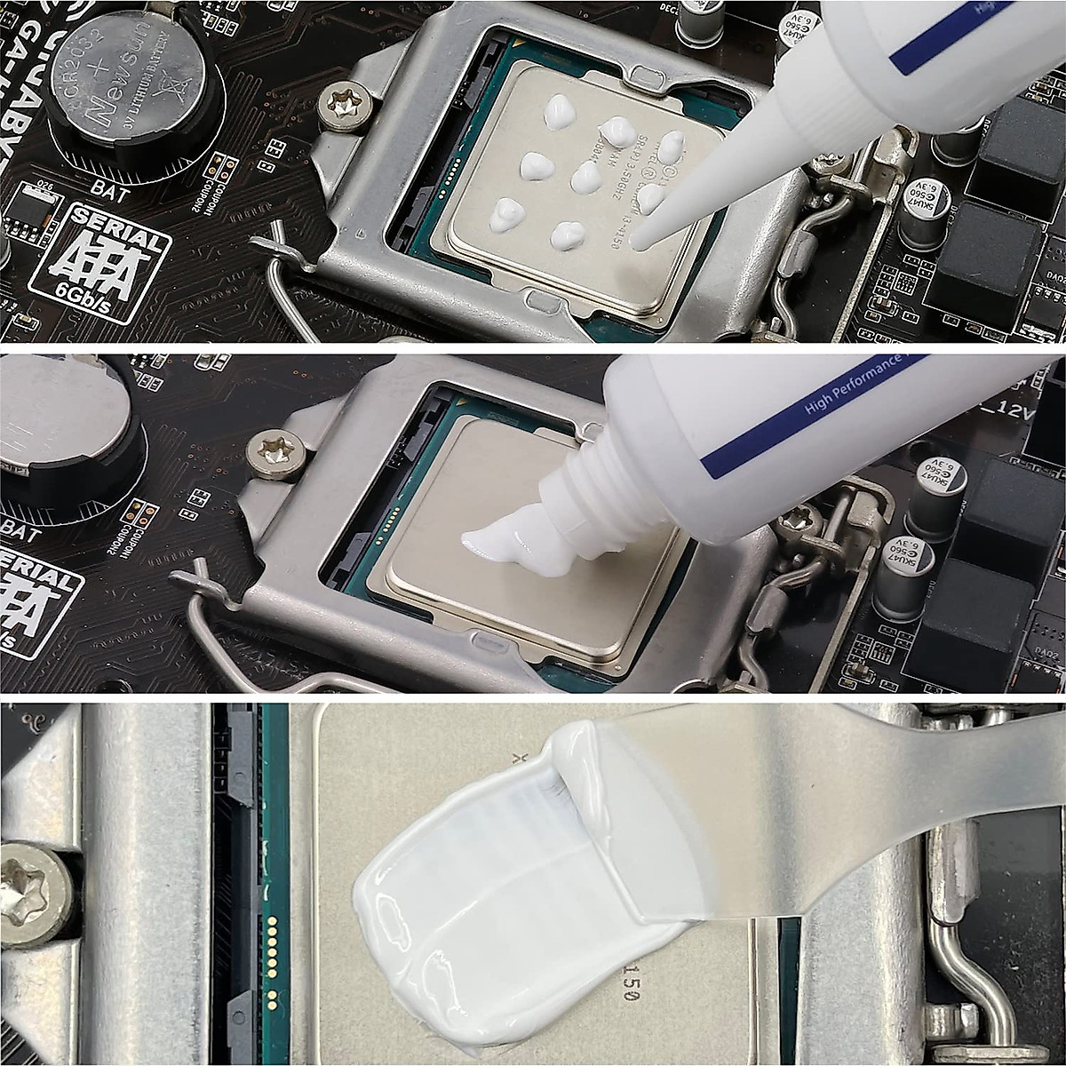 GENNEL G104 100Grams Tube White Thermal Grease Paste, Thermal Compound Heatsink Paste for PC CPU Coolers GPU LED PS4 Chipset Cooling