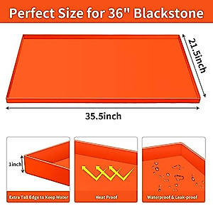 Silicone Griddle Mat for Blackstone 36 Inch Griddle, Heavy Duty Food Grade Griddle Buddy Mat, Blackstone Cover Mat for Griddle, Outdoor Blackstone Griddle Must-Have Accessories, Protect Your Griddle