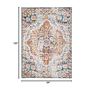 Rugshop Vintage Distressed Bohemian Area Rug 7'10" x 10' Multi