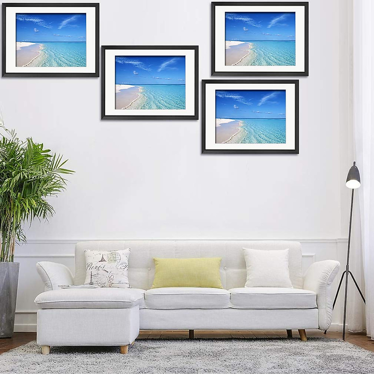 Giftgarden Black 18x24 Frame Matted to Display 16x20 Picture with Mat or 18 x 24 Poster without Mat, Set of 4