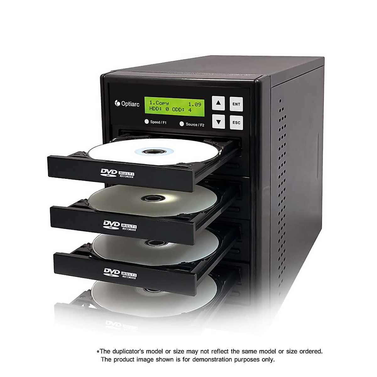 Optiarc 1 to 3 24X Burner M-Disc Support CD DVD Duplicator - Standalone Copier Duplication Tower (OPT-S3T-DVD-BK)