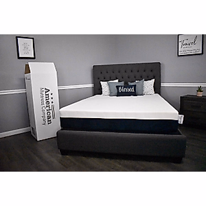 FVLFIL American Mattress Company 10" American Made Graphite Infused Memory Foam Mattress: CertiPUR Certified (King)