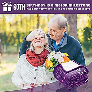 Happy 60th Birthday Gifts for Women Men Blanket 1963 60th Birthday Anniversary Weeding Decorations Turning 60 Year Old Bday Gift Idea for Wife Husband Mom Dad Back in 1963 Throw Blanket 60Lx50W Inches